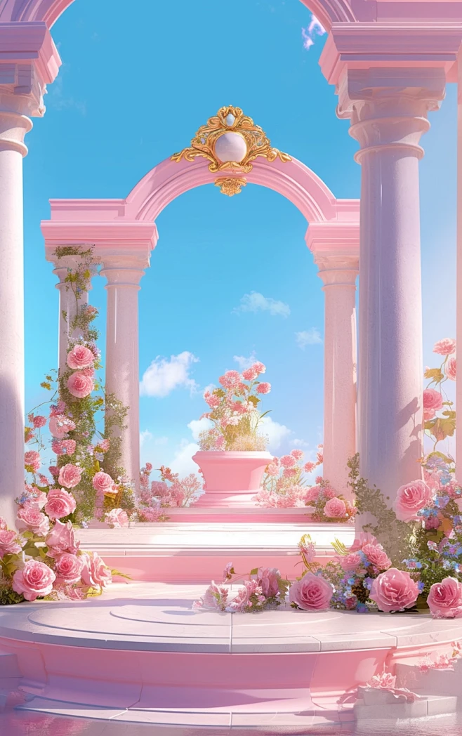 flower arrangement in a pink frame scenery photoshop templates, in the ...