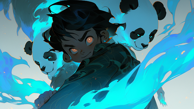 Gadal_portrait_of_black_hair_boyeyes_with_firegiant_pandapatron ...