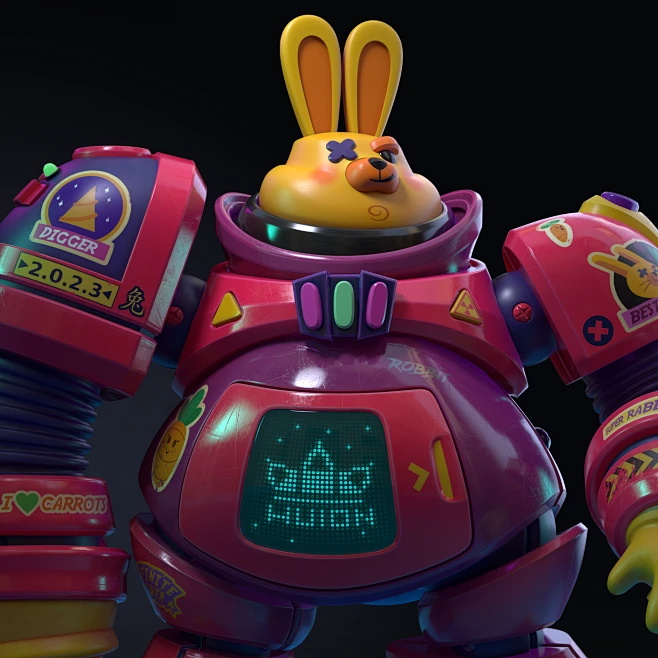 3D artwork cartoon Character Character design huion Maya rabbit toy ...