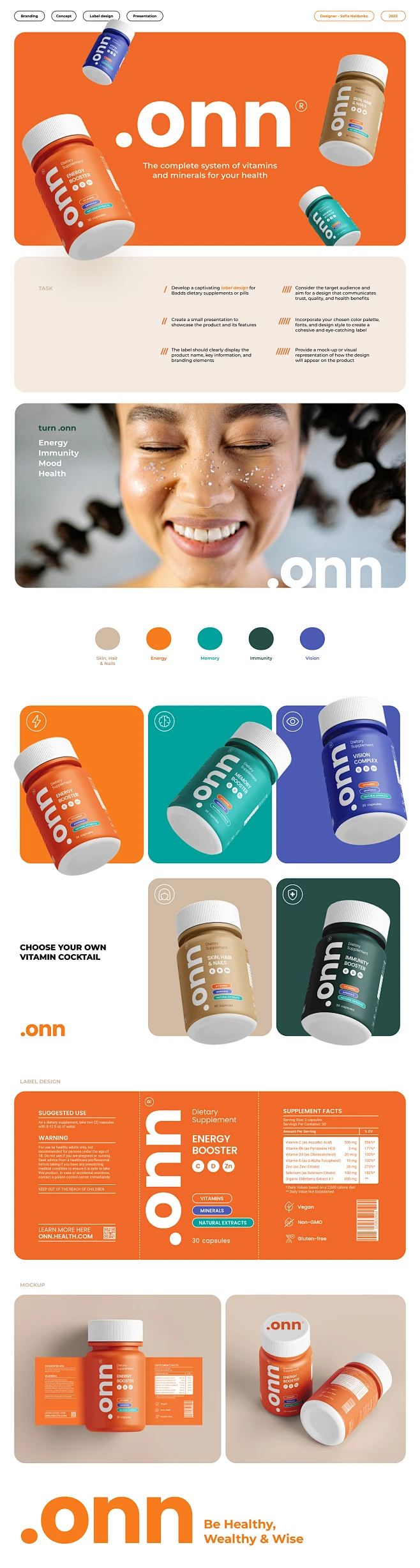 brand identity Logo Design visual identity Health Packaging supplement ...