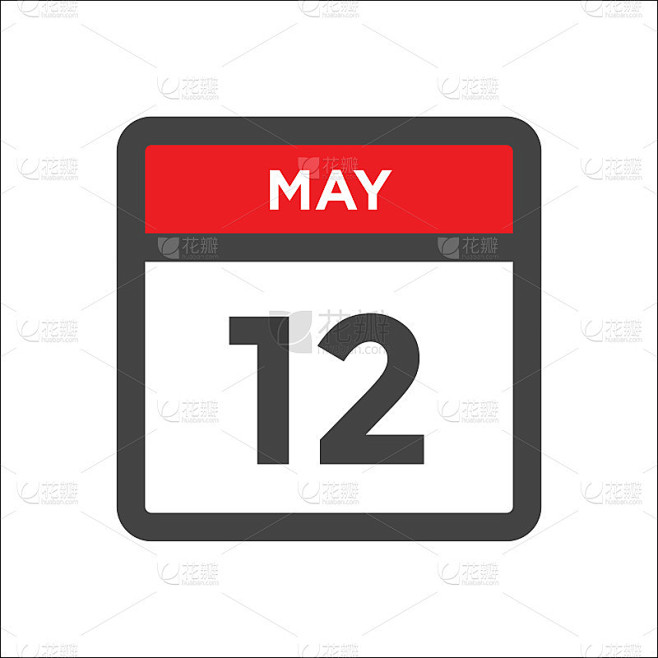 5月12日日历图标w月的一天