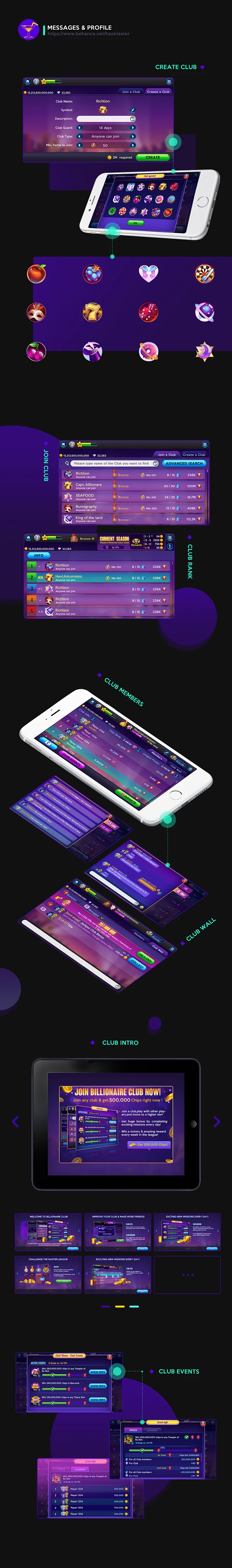 Slots UI 项目 | Behance 上的照片、视频、徽标、插图和品牌-花瓣网