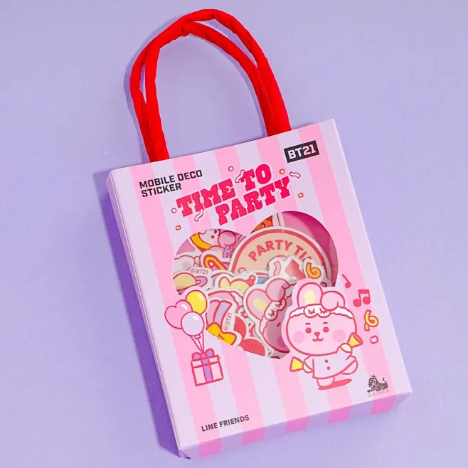 This kawaii box of stickers features Cooky, the bunny from BT21. Use ...