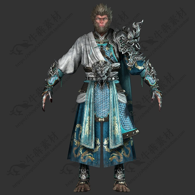 黑神话悟空3d模型Jinlin解包模型含骨骼蒙皮max文件游戏破解-淘宝网-花瓣网