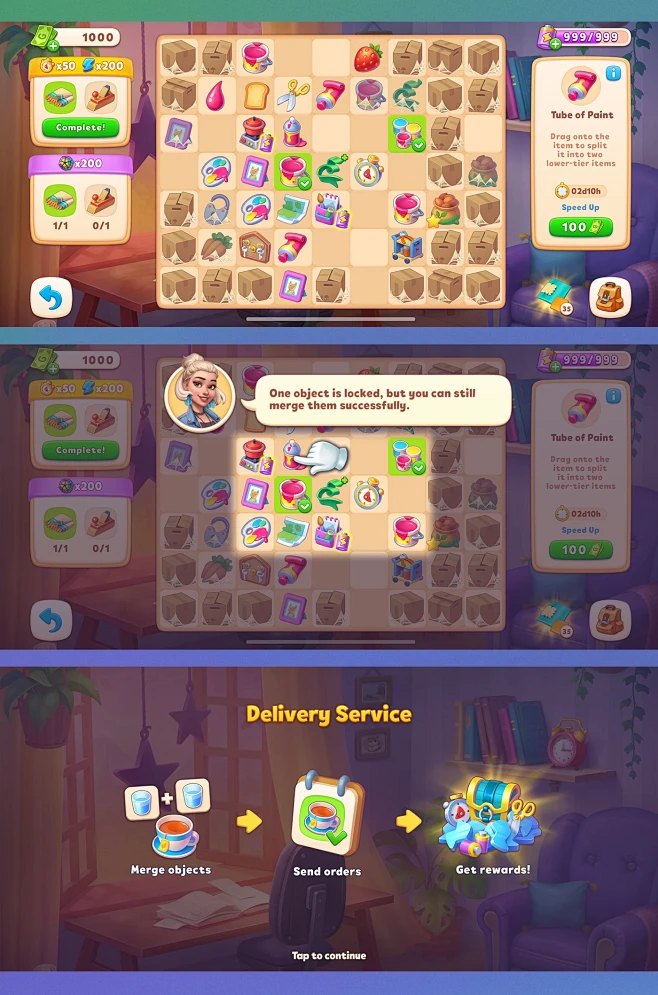 game ui UI/UX mobile game casual game interface Game UX Game Art Game ...
