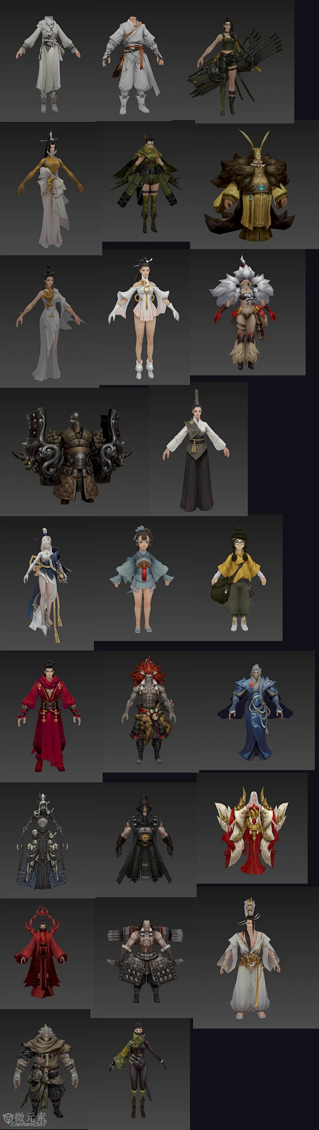 剑侠世界 手游模型-手游模型-微元素Element3ds - Powered by Discuz!-花瓣网