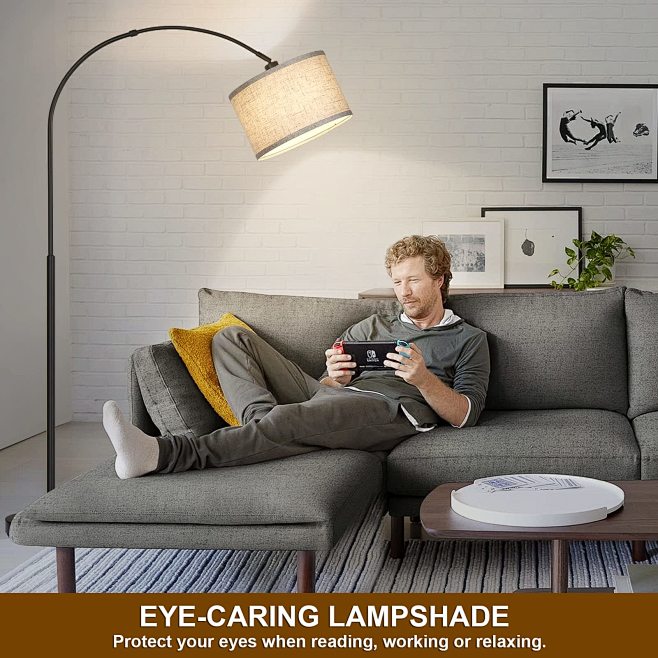 Arc Floor Lamps for Living Room, Modern Standing Lamp with Adjustable ...