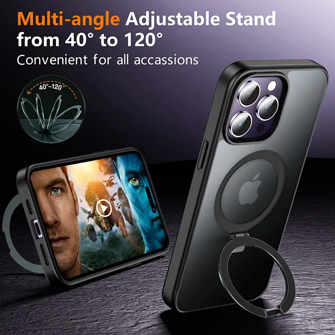 Amazon.com: SPIDERCASE Magnetic for iPhone 14 Pro Max Phone Case,Built ...