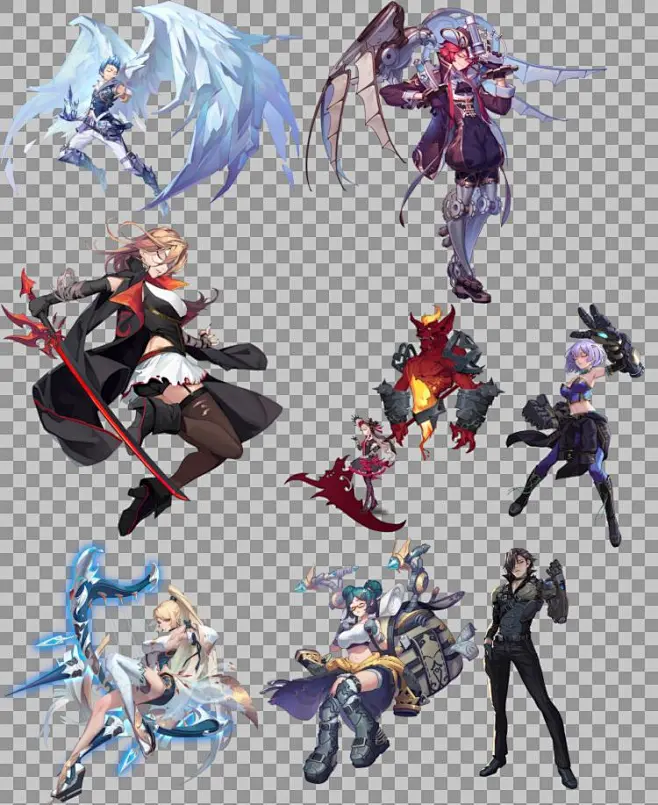 苍空物语人物立绘-花瓣网