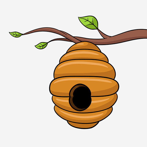 卡通蜜蜂窝设计矢量图_新图网 https://www.ixintu.com