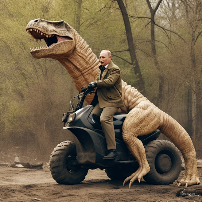 AI绘画_Prompts_Some_random_guy_vladimir_putin_riding_t-rex_0efcf40b-4023 ...