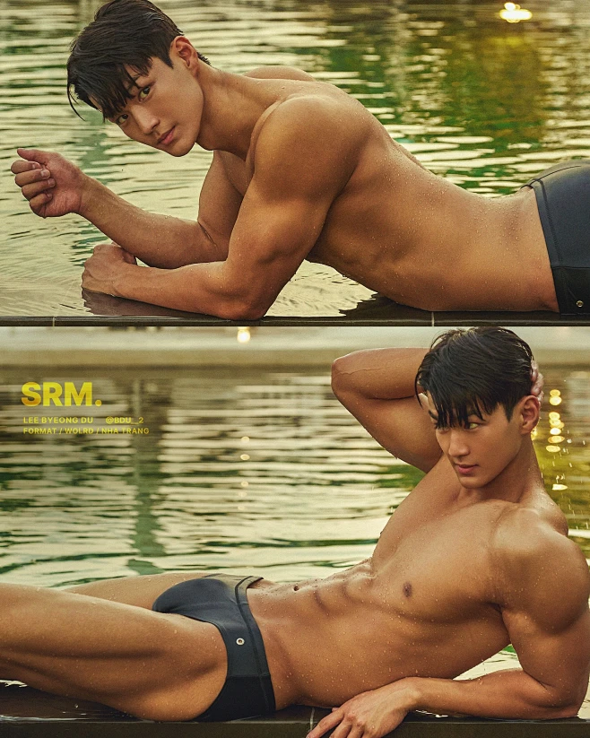 Photo shared by 바디프로필 시리얼몬스터 on April 02, 2025 tagging @bdu__2. 可能是 2 人、肱二頭肌、大家在健身和顯示的文字是「 SRM ...