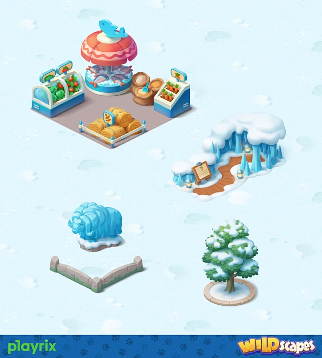 Wildscapes (Playrix) - China Area, Helena Erokhina : My 2D game objects made for mobile game ...