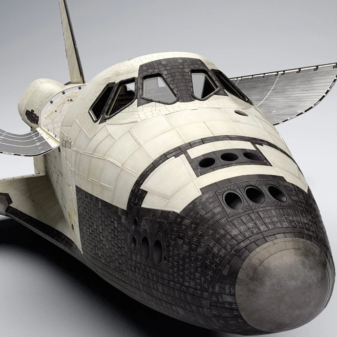 High Poly Space Shuttle / Cockpit, Chris Kuhn : A high poly model of the STS Orbiter and Flight ...