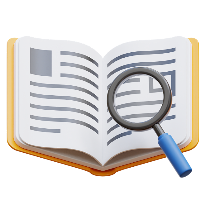 Book and Magnifier-花瓣网