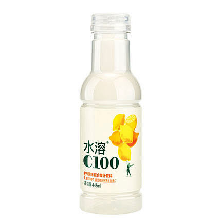农夫山泉 水溶C100柠檬味复合果汁饮料445ml*15瓶富含维C整箱