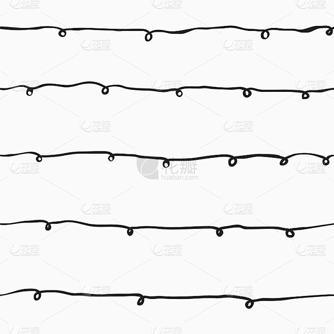 simple easy childish hand drawing line art continu