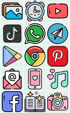 其中包括图片：Pin by Thuỷ Đào on Dễ thương in 2022 | Cute app, App logo ...