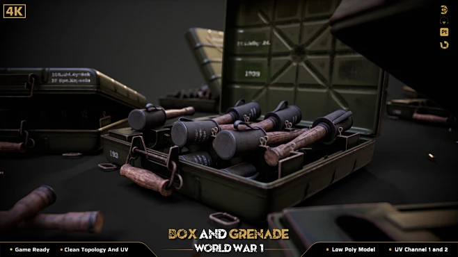 Military Box & Grenade WW1-花瓣网