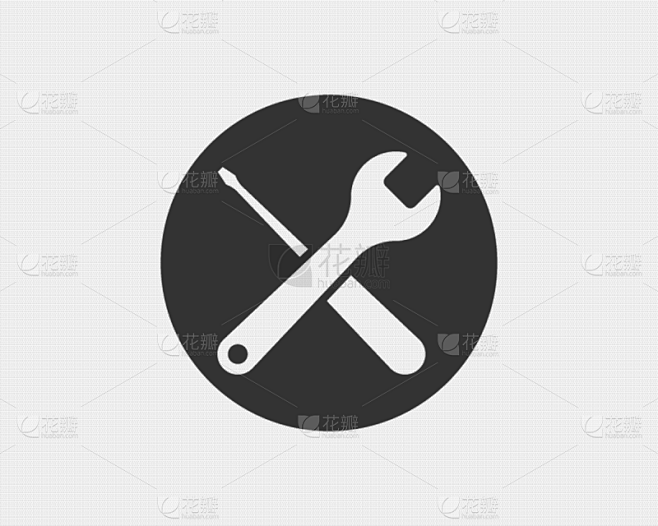 tools wrench icon spanner logo design element key