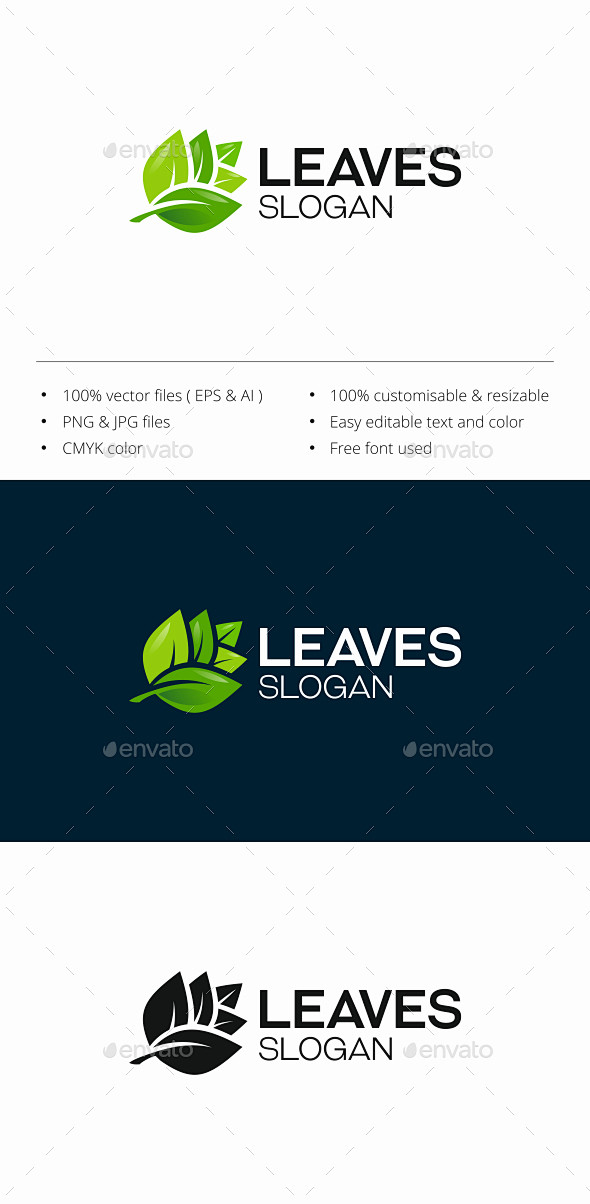 叶——自然标志模板Leaf - Nature Logo Templates生物、生物、植物园、植物学、干净、化妆品、环保、生态、环境、植物 ...