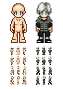 像素-人物-多向行走图-花瓣网|陪你做生活的设计师 | 谱、家居创意、时尚灵感及其他创意点子。