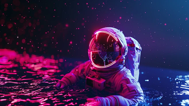 spaceman-diving-ocean-花瓣网