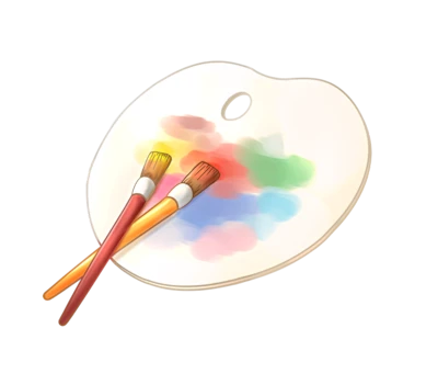 【米图网-52mitu.com】颜料盘 画笔 颜料 ss颜料盘-花瓣网