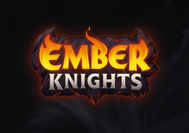 Ember Knights game logo-花瓣网