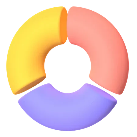 Doughnut Chart 3D Icon-花瓣网