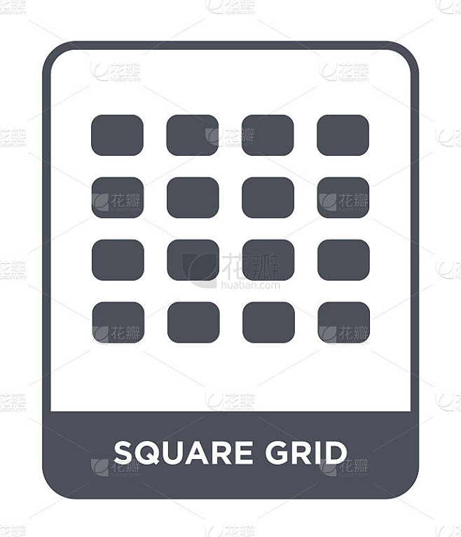 square grid icon vector on white background, squar