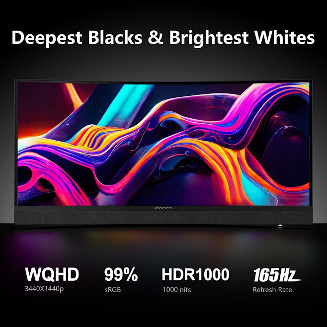 Amazon.com: INNOCN 34M1R 34" Mini LED Curved Ultrawide Gaming Monitor ...
