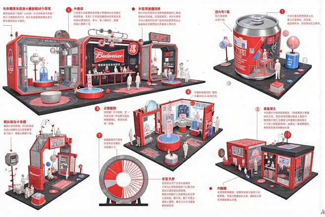 多图 | 百威星际工业风快闪店，潮流展台 - 小红书-花瓣网