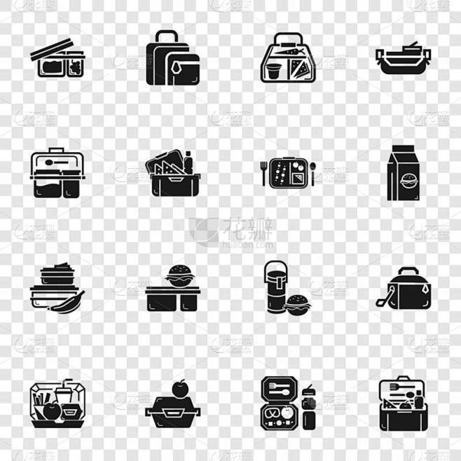 饭盒图标集, 简单的样式