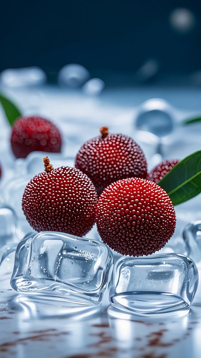 杨梅，流体，冰块，海报，冲击力 (9)