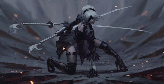 ArtStation - 2B, Z.W. Gu-花瓣网