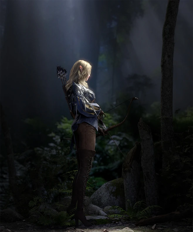 Elf Archer-花瓣网