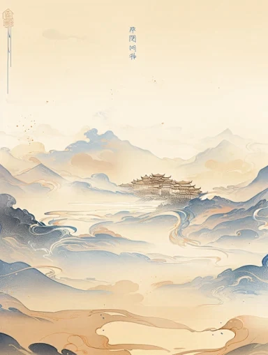 Chinese freehand traditional painting, Xuan paper, Eastern style, Zen ...