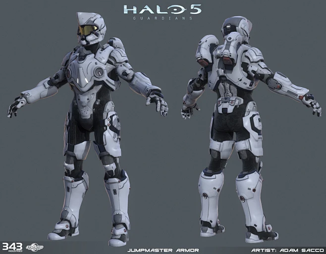 Halo 5 - Jumpmaster armor - 3d game model, Adam Sacco : - 3D Modeling ...