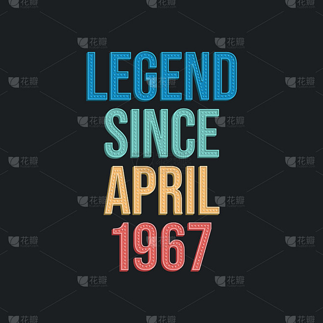 Legend since April 1967 - retro vintage birthday t