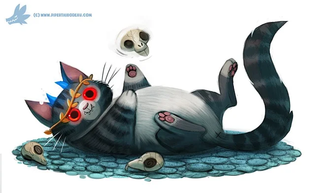 Daily Paint #1033. Hades Cat, Piper Thibodeau : Daily Paint #1033 ...