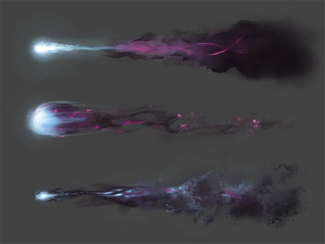 Animated missile concepts (2018-08), Sarah Carmody : Painted these over ...