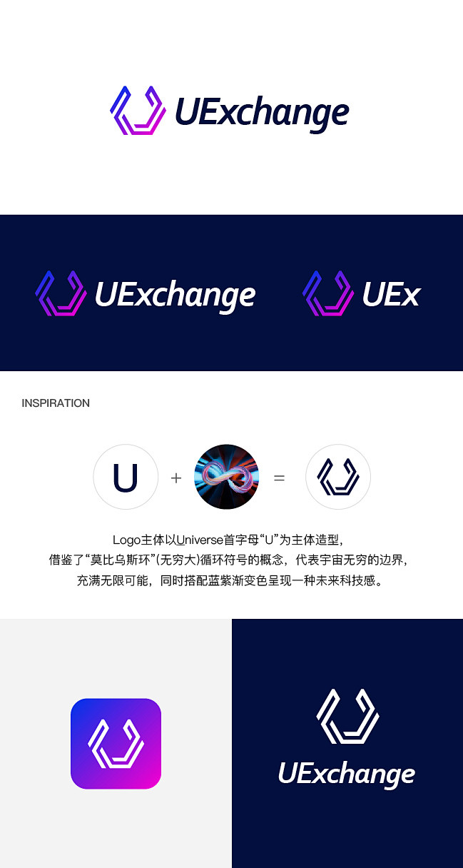 U logo设计 Universe 元宇宙 莫比乌斯环