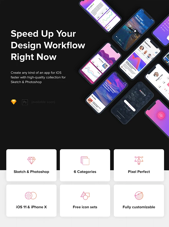 UI Kits : The Origin UI Kit is a huge mobile screens and components ...