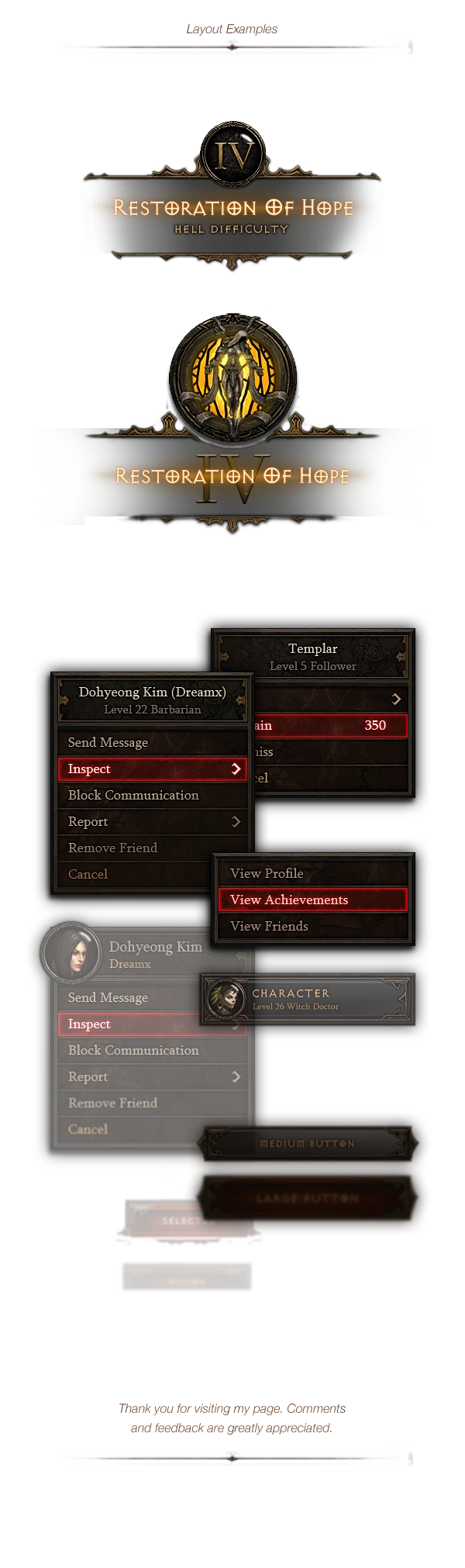 Diablo III UI Art & Design : The design, layout and art of the front ...