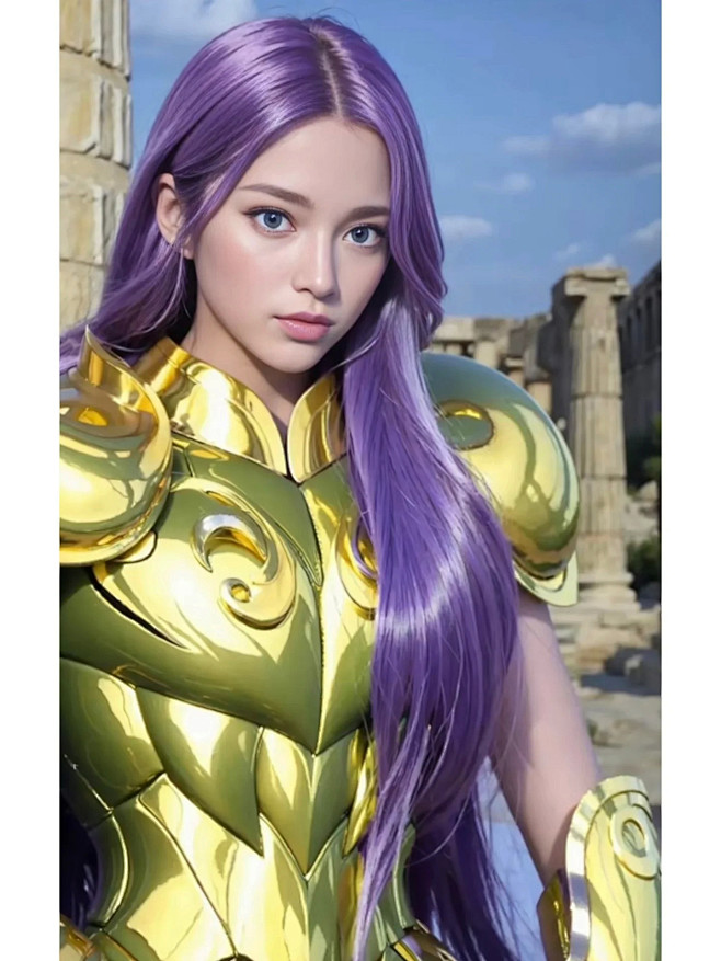 AI女性化白羊座♈黄金圣斗士 (9)