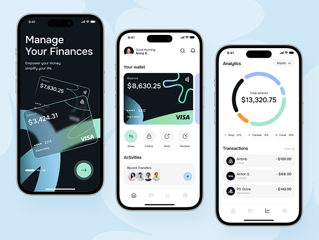 Banking App UI by Ronas IT UIUX Team on Dribbble