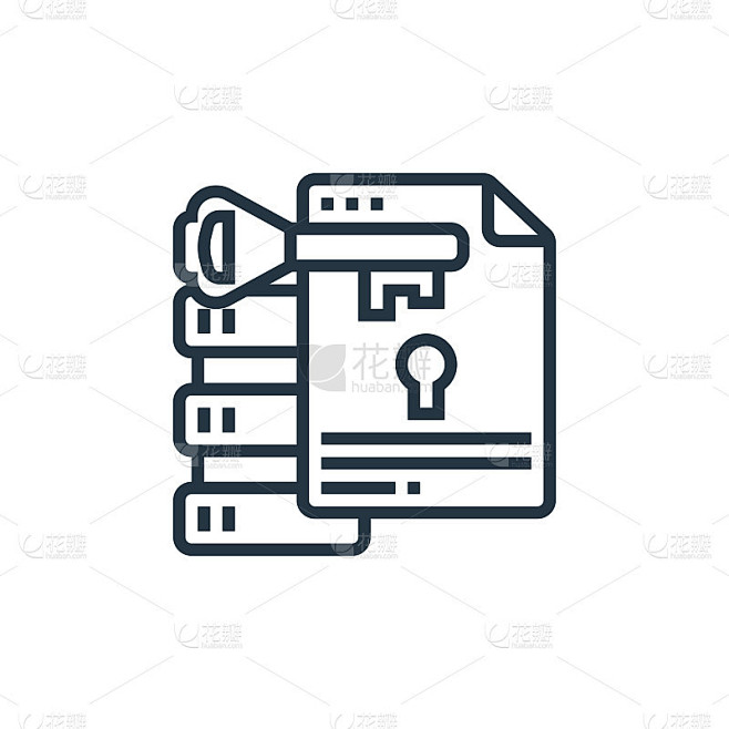 confidential vector icon isolated on white backgro