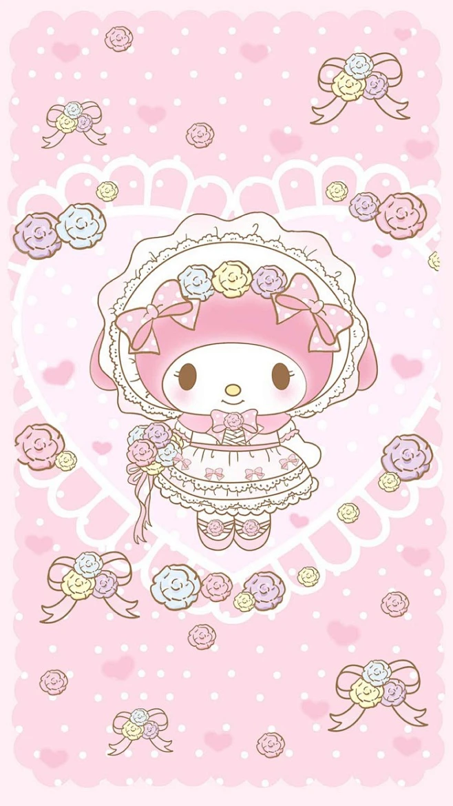 双子星 melody~iPhone高清手机壁纸 melody 小双子星 美乐蒂 hello kitty 凯蒂猫 sanrio Kitty 高清 ...