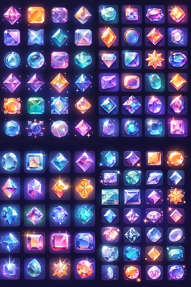 fei0064_88842_A_grid_of_colorful_gems_in_the_style_of_Worldh_re ...